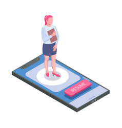 Military recruit training isometric composition Vector Image