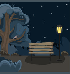 Landscape a green summer field with a lake Vector Image