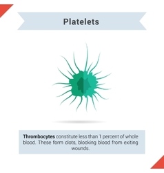 Flat icon platelets cell Royalty Free Vector Image