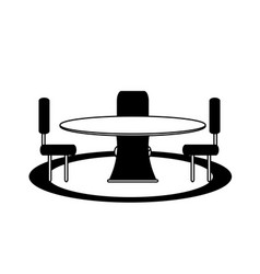 Dining table icon image Royalty Free Vector Image