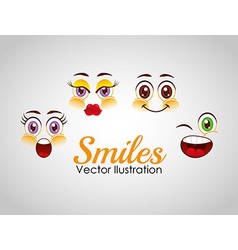 Smiley faces design Royalty Free Vector Image - VectorStock