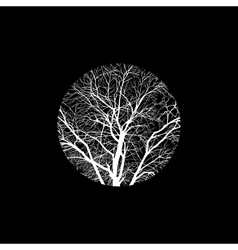 The forest in wood circle Royalty Free Vector Image