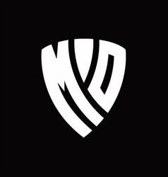 Md logo monogram with shield elements shape Vector Image