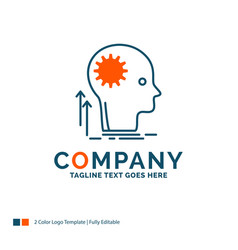 Creative creativity head idea thinking logo Vector Image