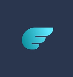 Letter e wing logo icon design template elements Vector Image