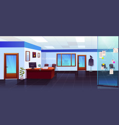 Police station building Royalty Free Vector Image