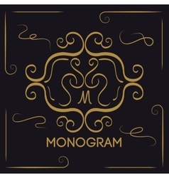 Monogram background design Royalty Free Vector Image
