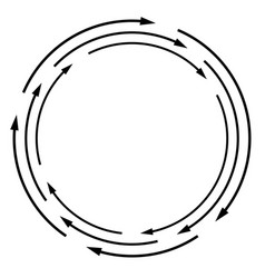 Rotation revolve torsion concept circular arrow Vector Image