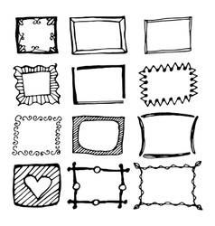 Hand drawn fantasy frames set Royalty Free Vector Image