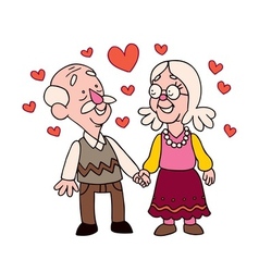 Old couple Royalty Free Vector Image - VectorStock