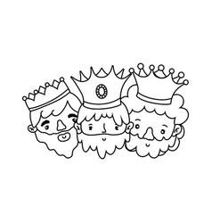 Joseph three wise with camels manger nativity Vector Image