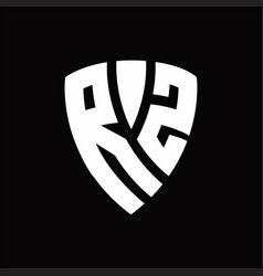 Rz logo monogram with horn shape style design Vector Image