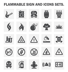 Fire safety and protection flat icons Royalty Free Vector
