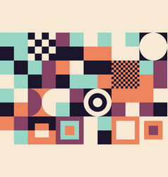 Abstract geo art pattern composition Royalty Free Vector