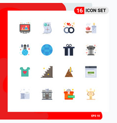 Stock icon pack 16 line signs and symbols Vector Image