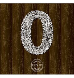 A tree with a number zero figure Royalty Free Vector Image