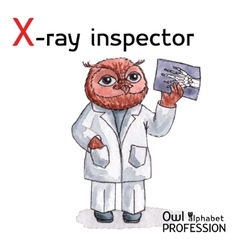 Alphabet professions Owl Educator character on a Vector Image