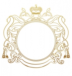 Heraldic frame Royalty Free Vector Image - VectorStock