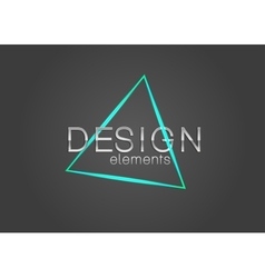 Red blue neon light with a reflection on triangle Vector Image