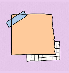 Aesthetic Paper Notes Background Wallpaper Vector Image