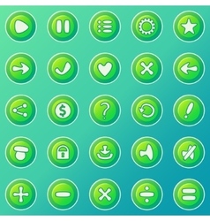 Gui Cartoon Buttons Set Royalty Free Vector Image
