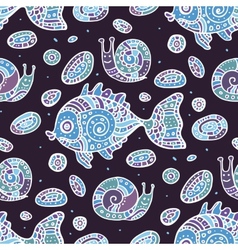 Ocean octopus ethnic pattern Royalty Free Vector Image