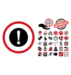 Problem flat red color icon Royalty Free Vector Image