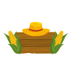 Farm hat cartoon Royalty Free Vector Image - VectorStock