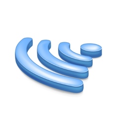 Sky light blue wifi icon wireless symbol on Vector Image