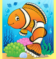 Clownfish topic frame 1 Royalty Free Vector Image