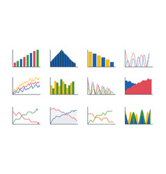 Business data graph analytics elements bar pie Vector Image