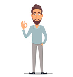 Business man with gray hair Royalty Free Vector Image