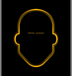 Golden circle frame logo icon Royalty Free Vector Image