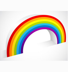 Simple 7-color rainbow element on white Royalty Free Vector