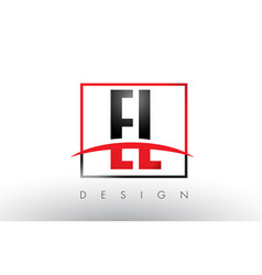 El e l letter logo with zebra lines texture Vector Image