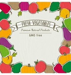 Frame of organic vegetable Royalty Free Vector Image