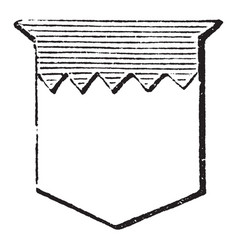 Chief indented is an ordinary terminated by an Vector Image