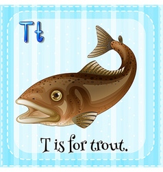 Flashcard of T is for twelve Royalty Free Vector Image