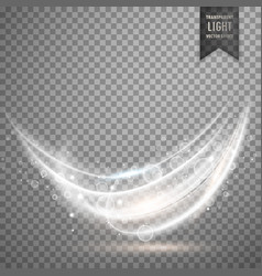 Transparent white light effect background Vector Image