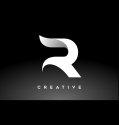 Creative letter r logo with purple gradient Vector Image