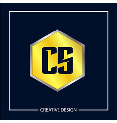 Initial letter cs logo template design Royalty Free Vector