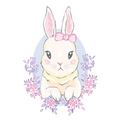 Cute rabbit Royalty Free Vector Image - VectorStock