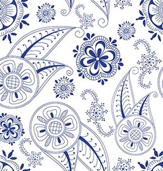 Flower seamless watercolor background Royalty Free Vector