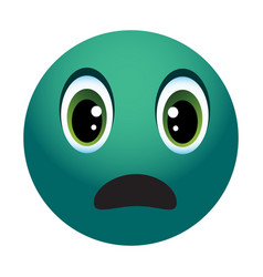 Surprised smiley blue Royalty Free Vector Image