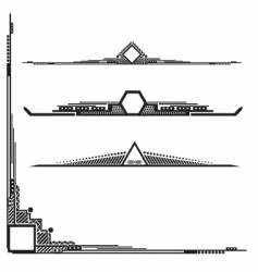 Viking runic corner design Royalty Free Vector Image