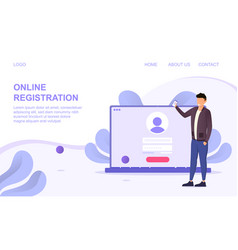Sign up screen mobile app ui for registration Vector Image