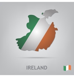 Map with national flag Royalty Free Vector Image