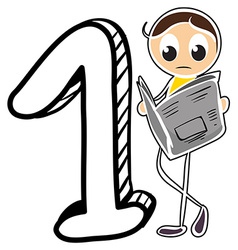 Cartoon numbers theme image 1 Royalty Free Vector Image