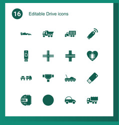 Drive icons Royalty Free Vector Image - VectorStock