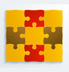 Square structure pieces puzzles Royalty Free Vector Image